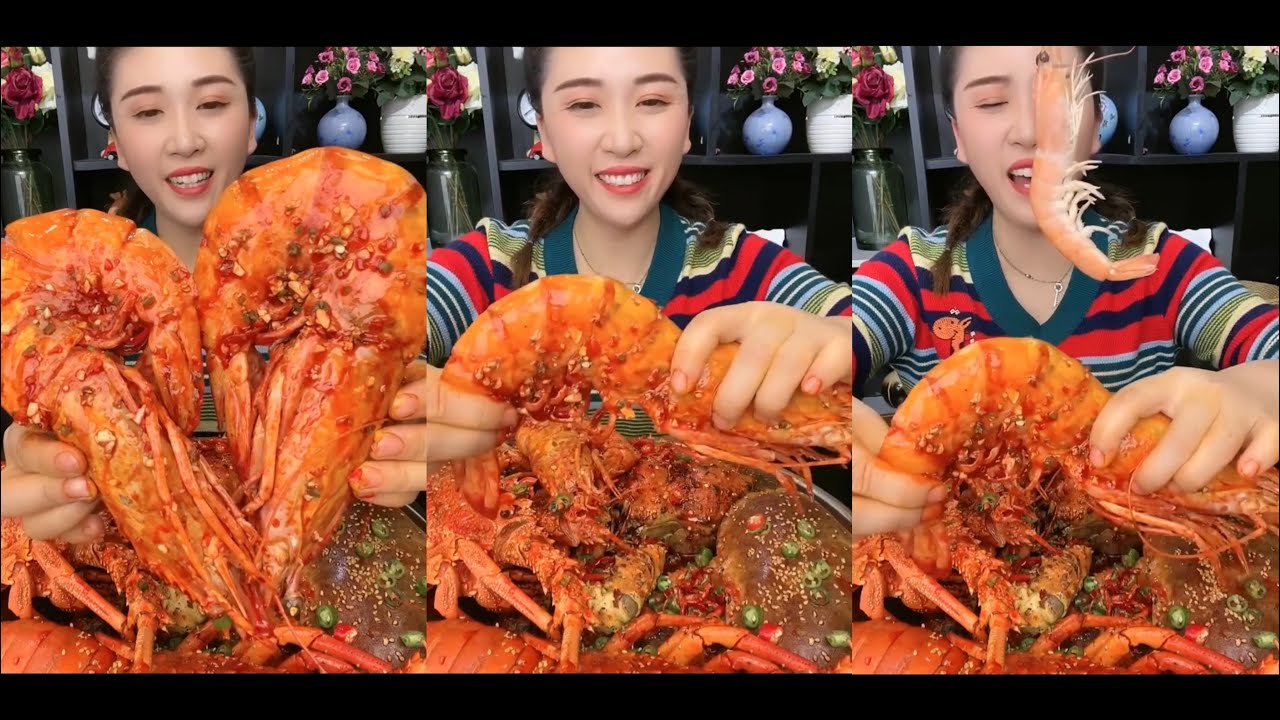 Eating delicious lobsters 🦞 spicy lobsters 🦞🦞 - YouTube