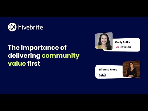 The importance of delivering community value first - YouTube