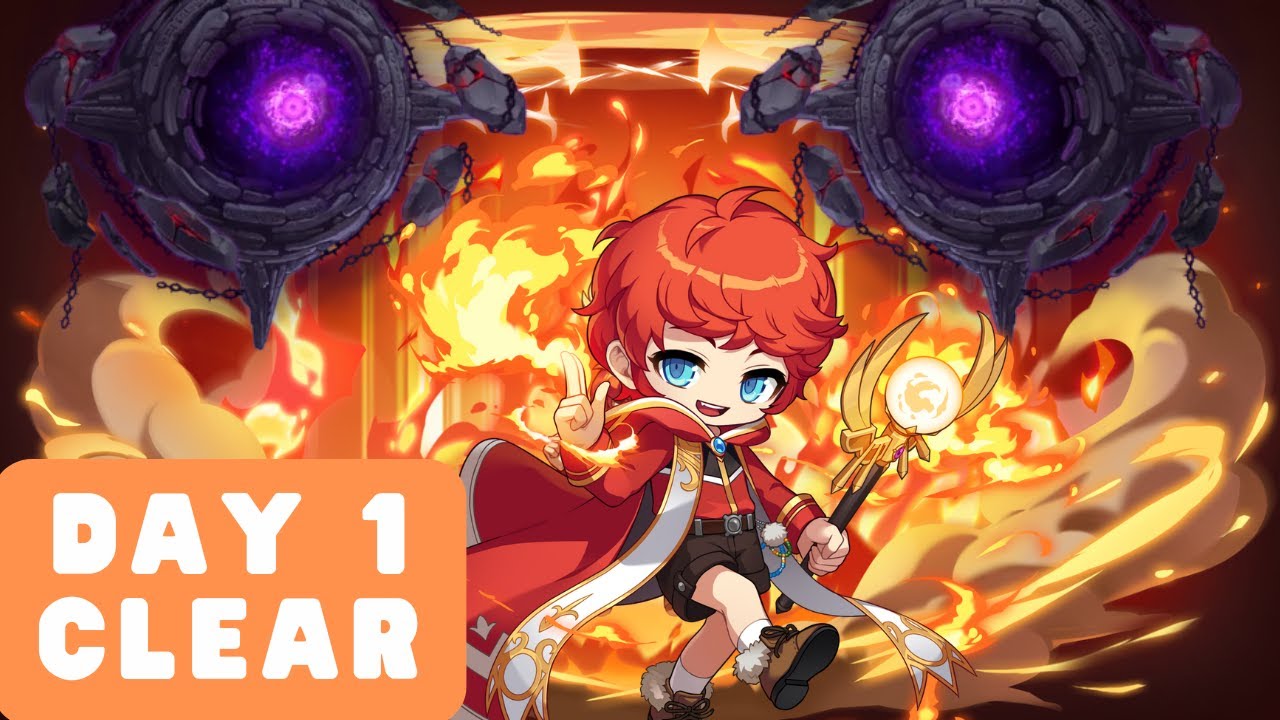 Maplestory M - Blaze Wizard 71m Cap POV Day 1 Gloom Clear! - YouTube