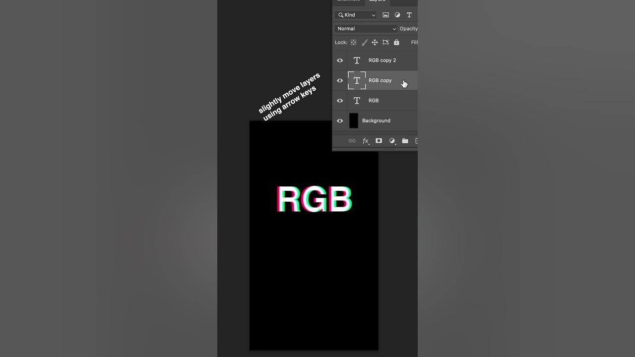 RGB TEXT EFFECT IN PHOTOSHOP - YouTube