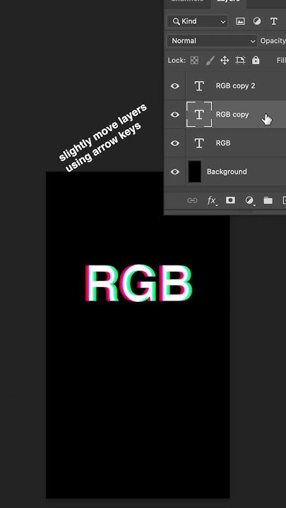 RGB TEXT EFFECT IN PHOTOSHOP - YouTube