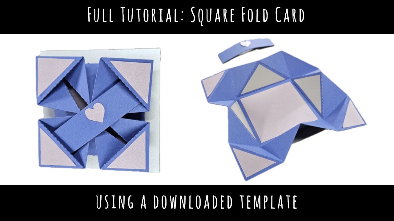 Square Fold Card | SVG Template - YouTube