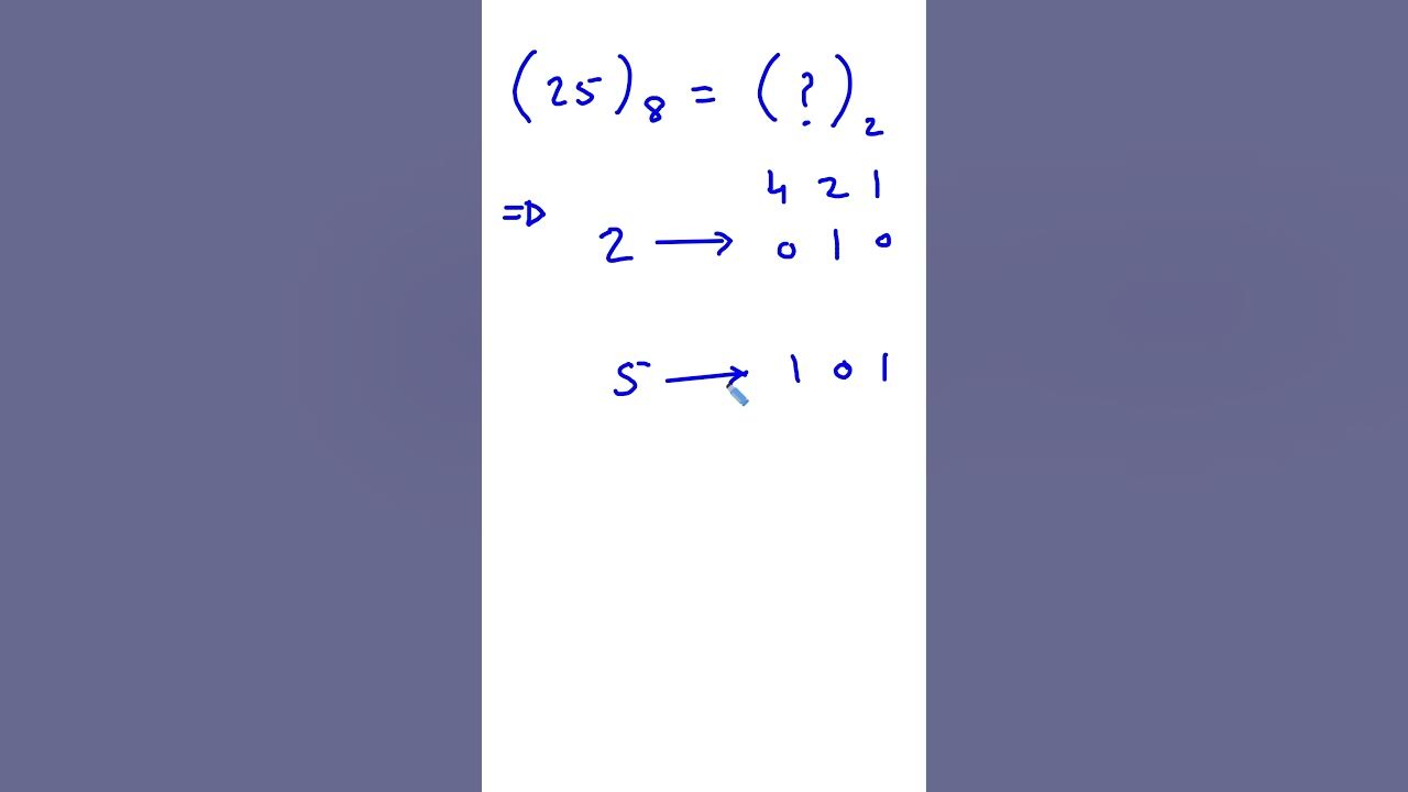 Digital Electronics | Octal to Binary Conversion Example - YouTube