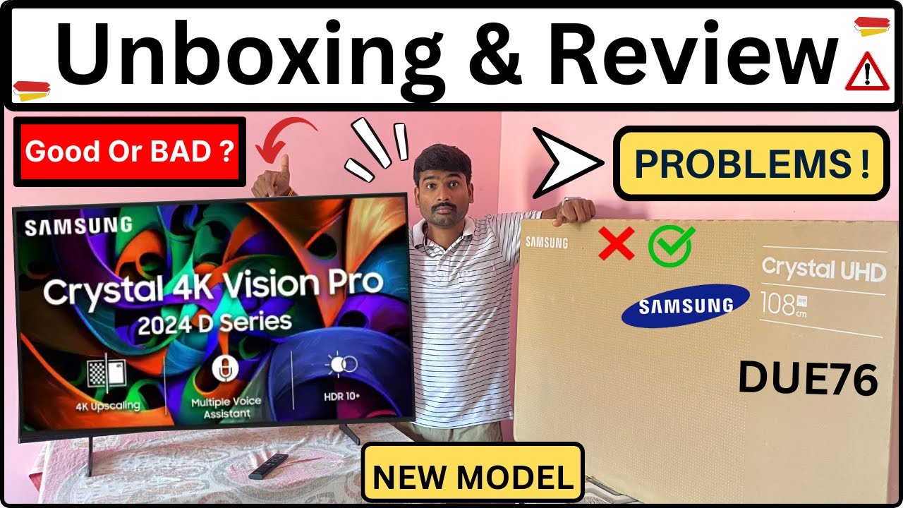 Samsung Crystal Vision Pro 4K TV 2024 Model Unboxing & Review ...