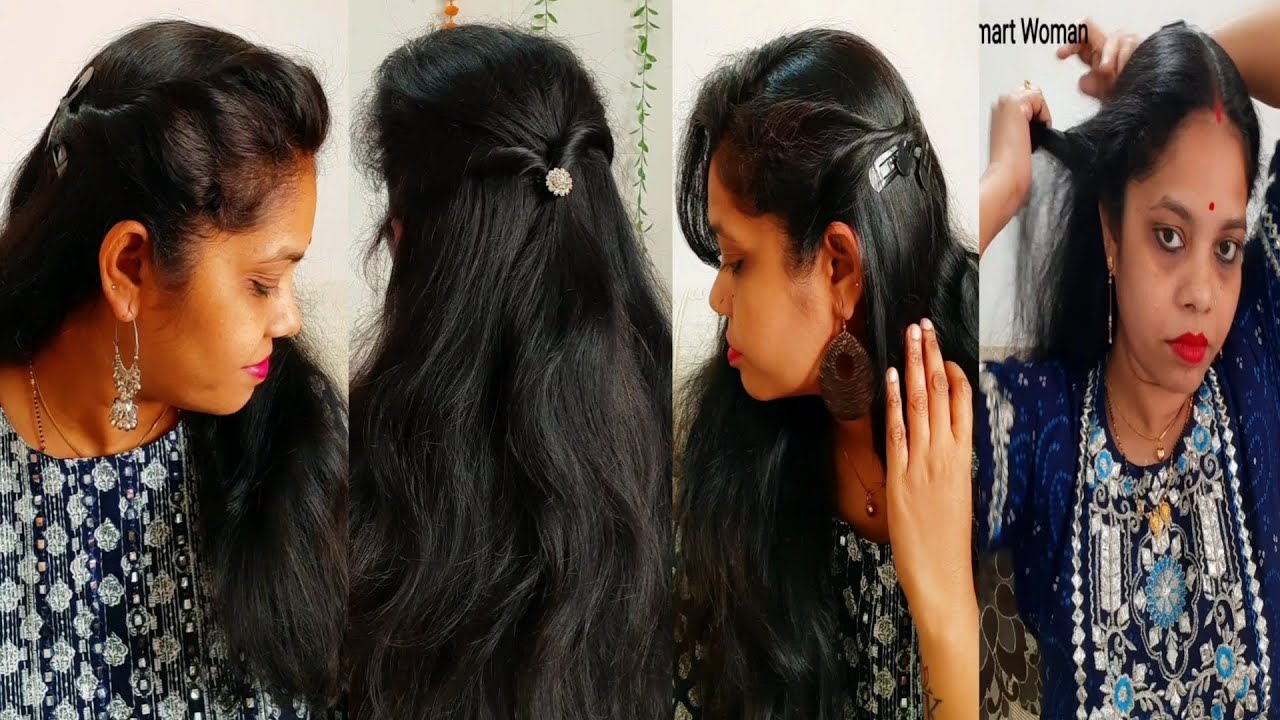 everyday hairstyle || front hairstyle || party hairstyle ...