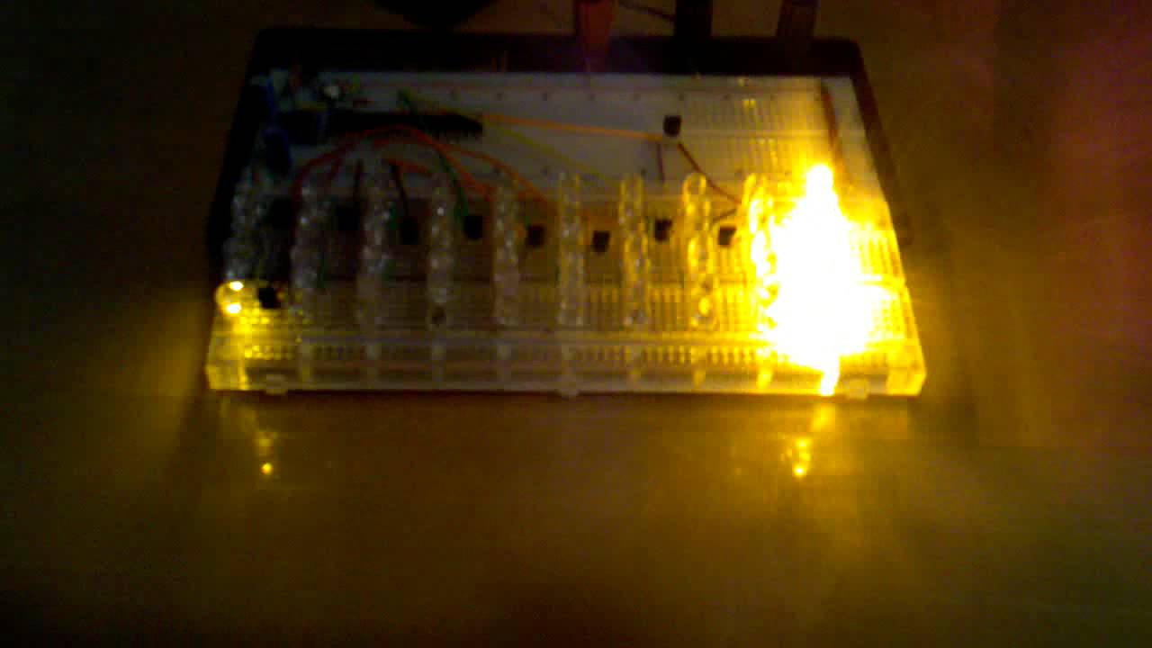 Sweeping LED prototype v1 - YouTube