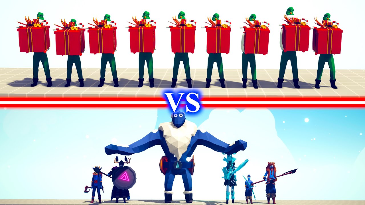 PRESENT ELF Team vs ICE Team - Totally Accurate Battle Simulator TABS ...