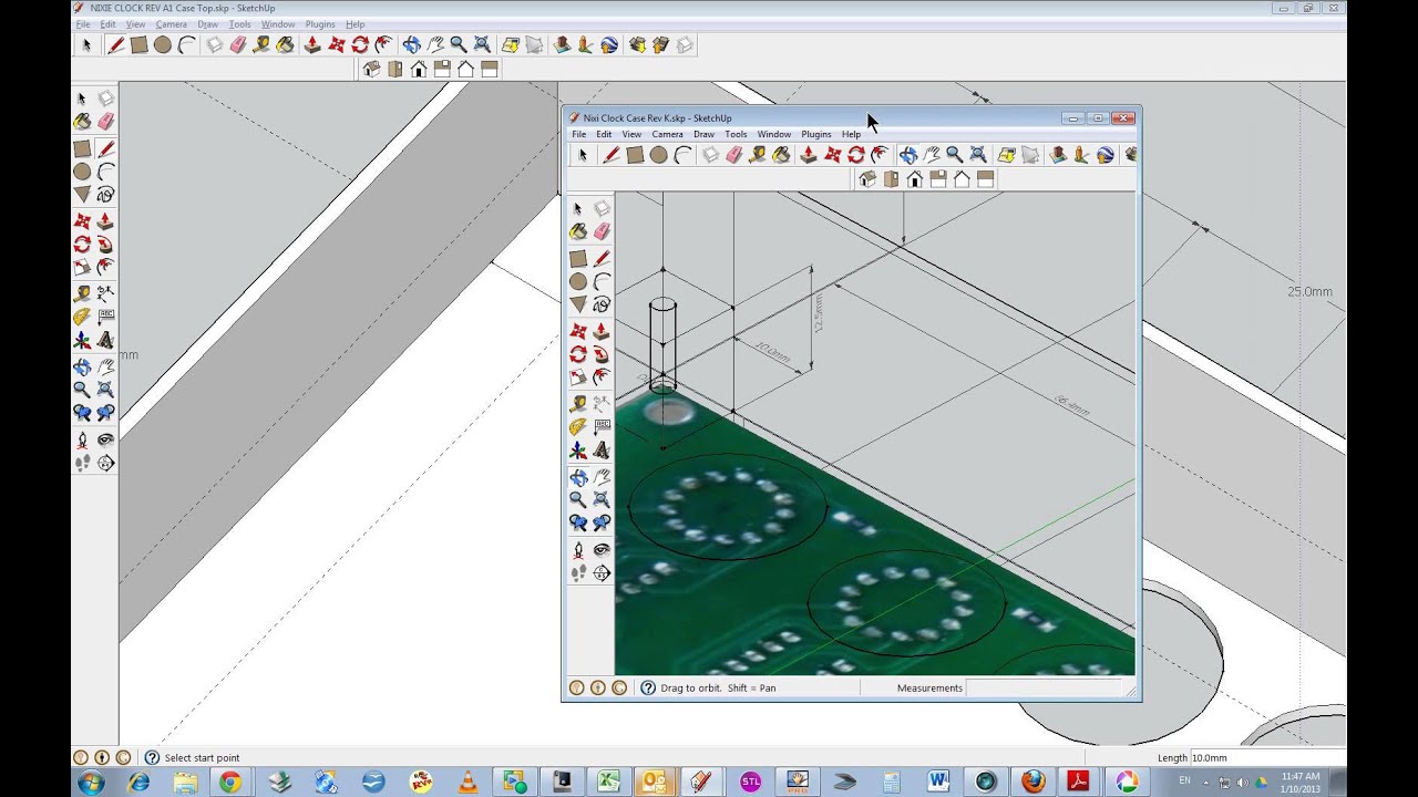 SketchUp Bottom View, Guidelines, Dimensioning - YouTube