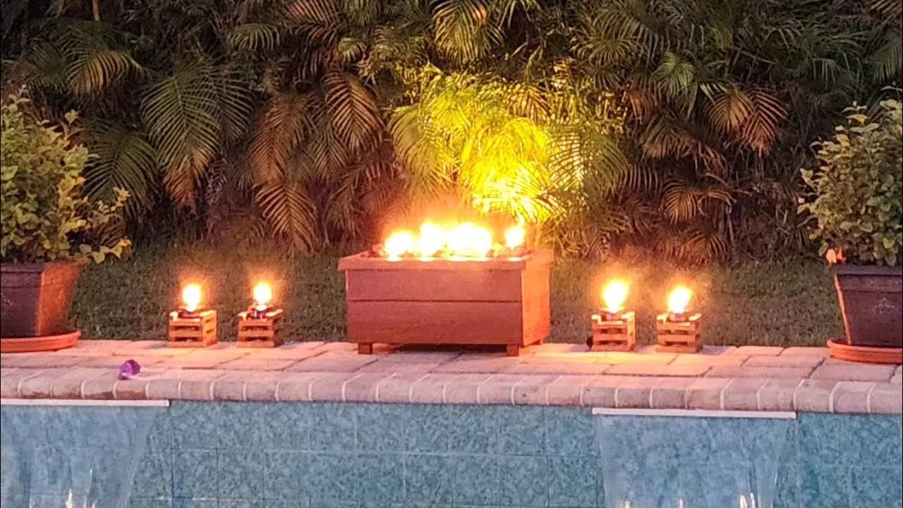 Pool Fire Sticks citronella - YouTube
