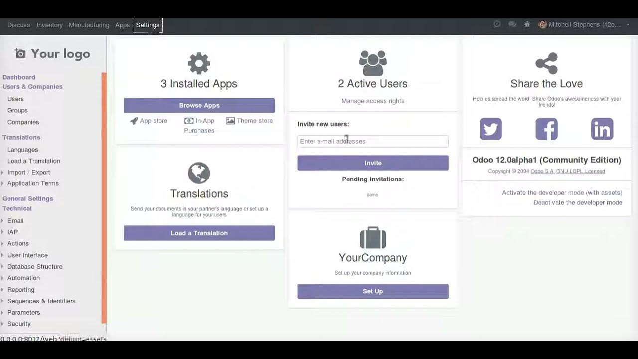 How To Activate MRP Workorder Operations In Odoo12 - YouTube