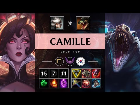 Camille Top vs Renekton: Triple Kill, Dominating - KR Master Patch 14.20