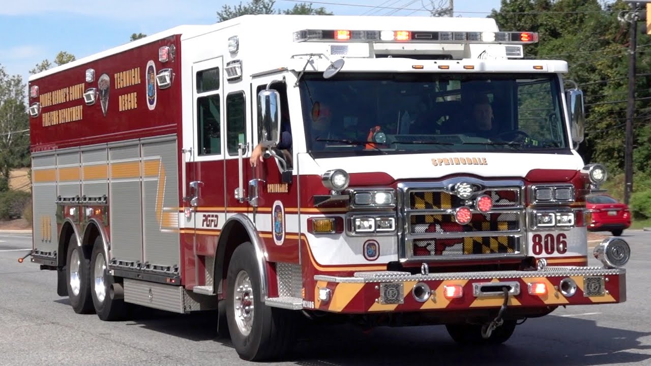 Prince George's County Fire and EMS Rescue Squad 806 & Water Rescue 806 ...