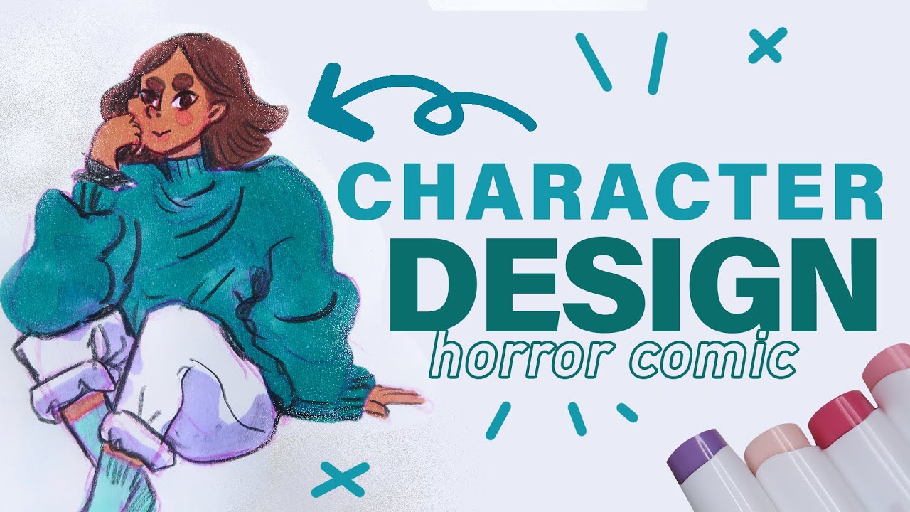 Designing my MC for the horror comic. Let's design a character! - YouTube