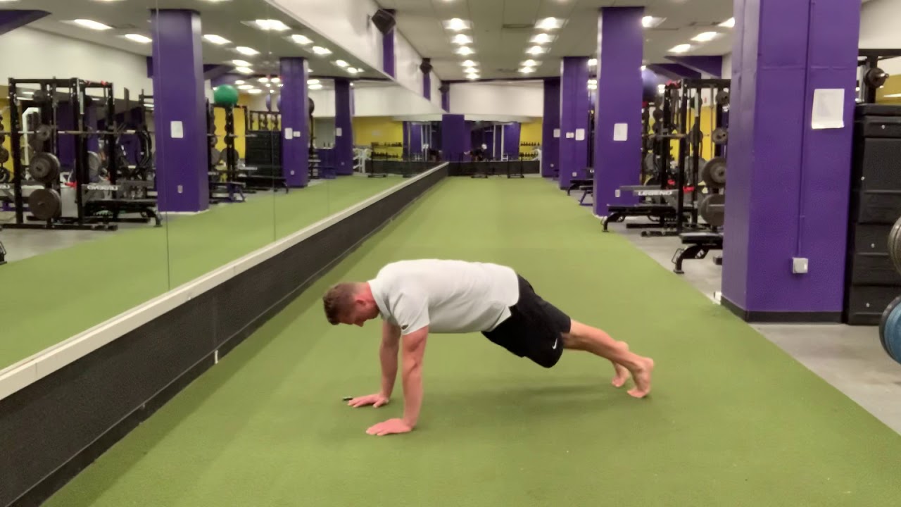 Tall Push Up Knee Drive with Pause - YouTube
