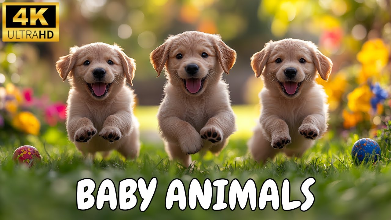 Baby Animals in 4K UHD 🐾 | Relaxing Wildlife Compilation for Study ...