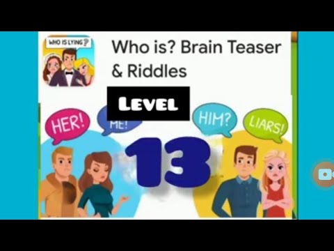 #Who Is ? Brain Teaser & Riddles Level 13 Gameplay#Who is cheating ...