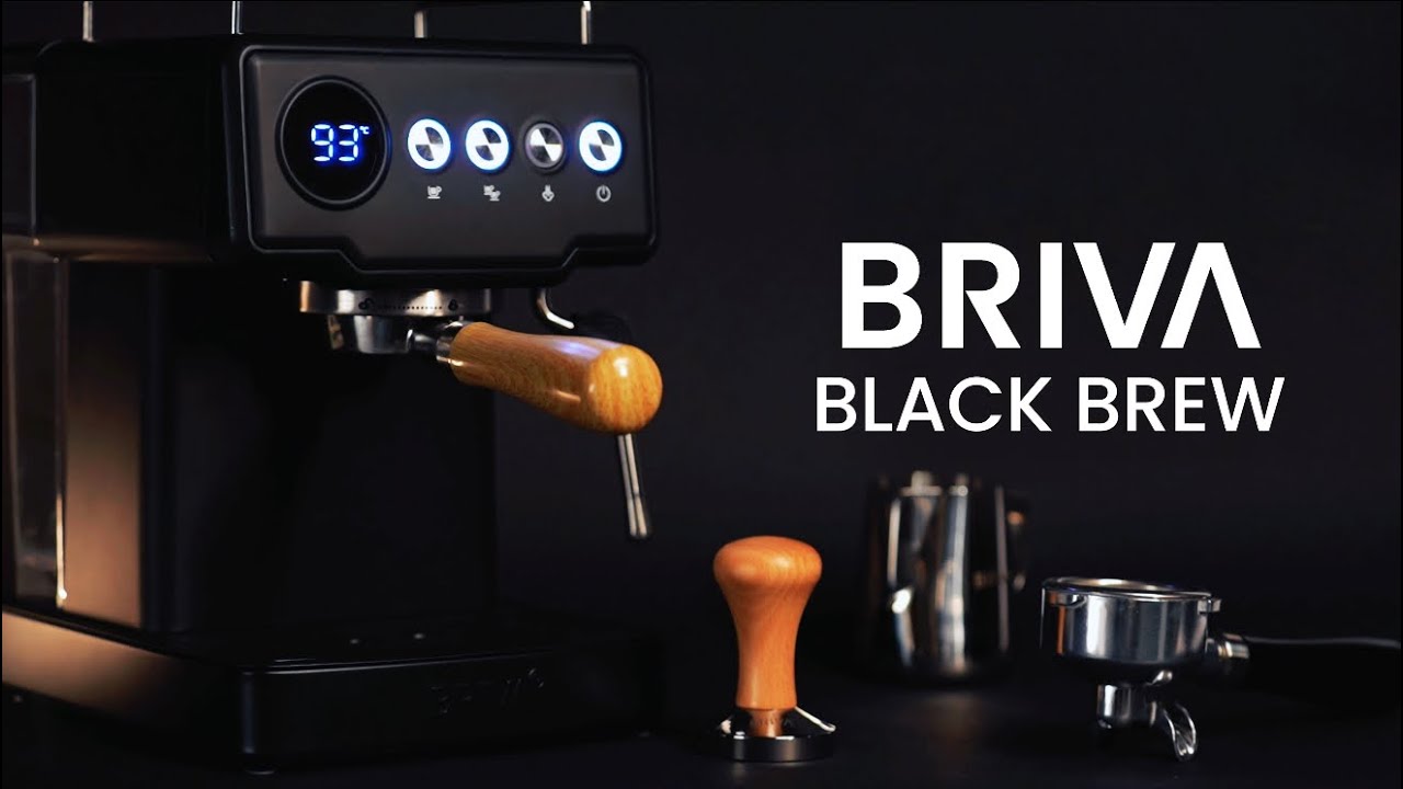 BRIVA 87861 ESPRESSO MACHINE BLACK BREW - YouTube