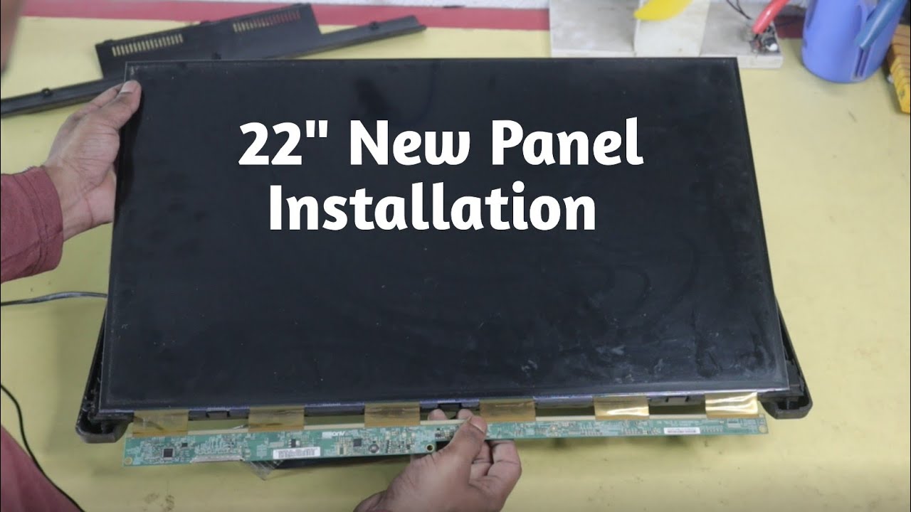24" LED TV NEW Display Installation process - YouTube