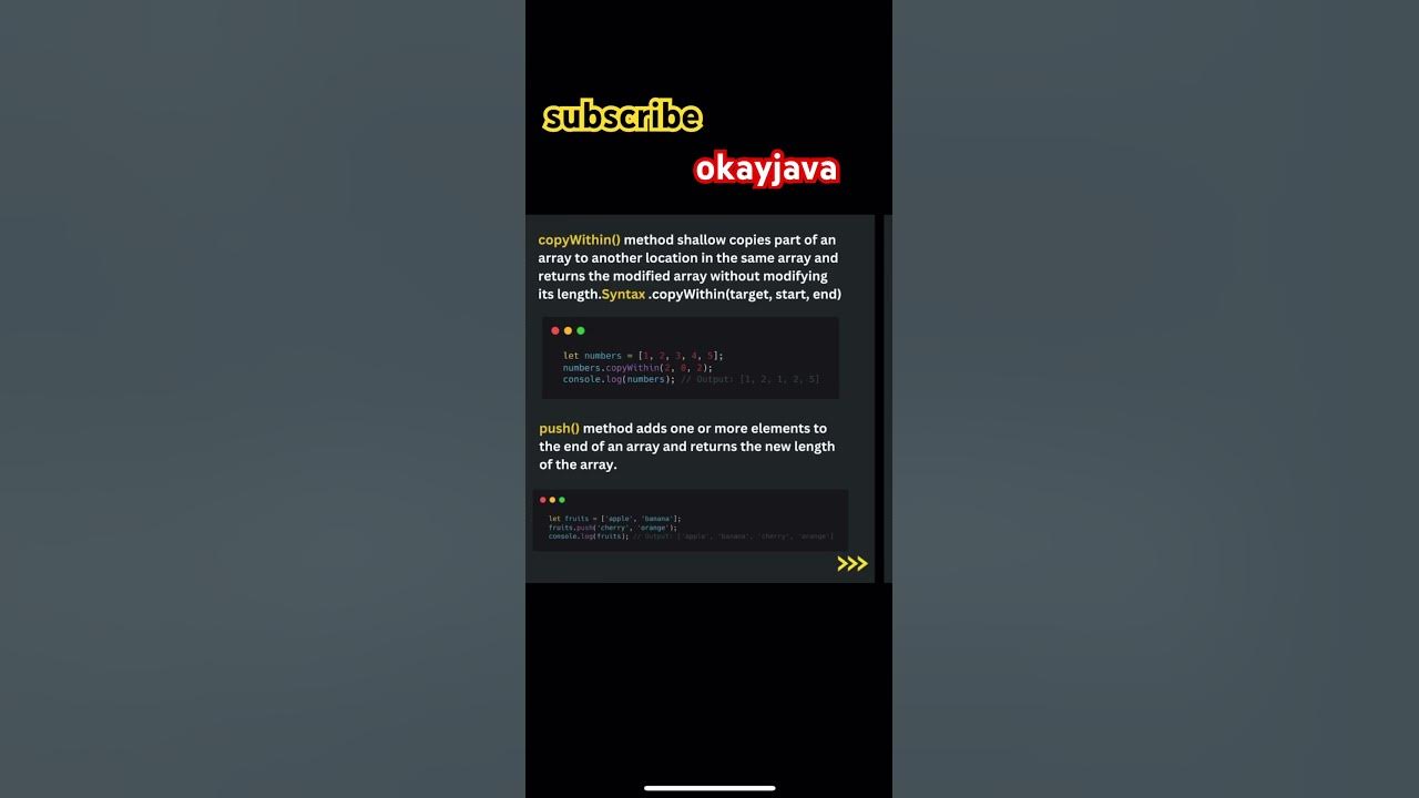 Javascript Array Functions Must Know Javascript Methods Javascript