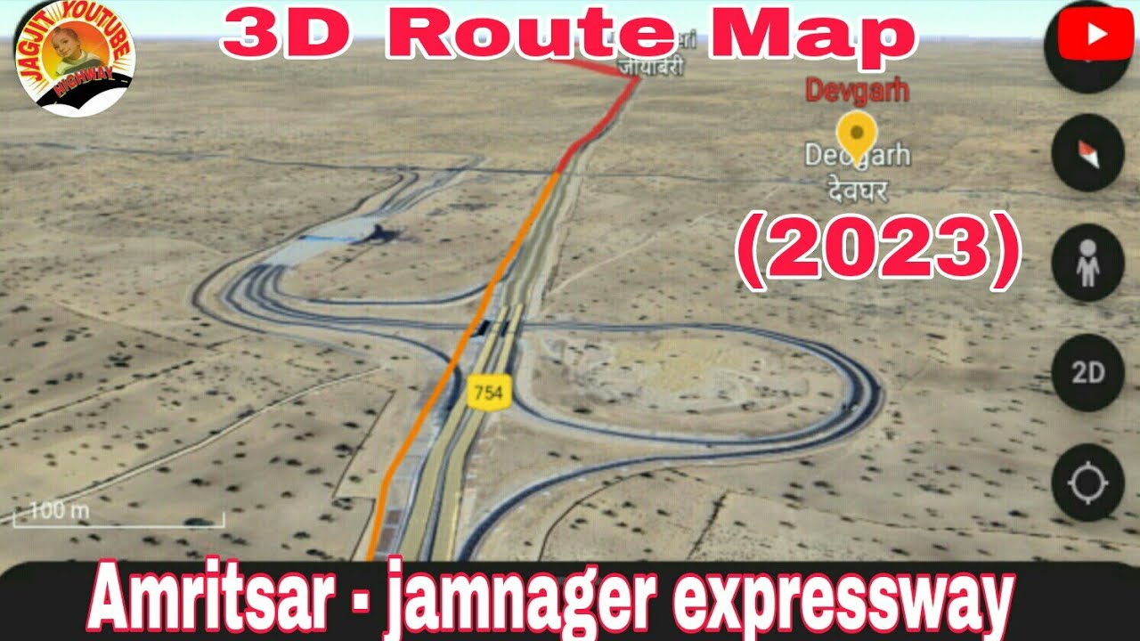 amritsar jamnagar expressway / roue map / bharatmala project - YouTube