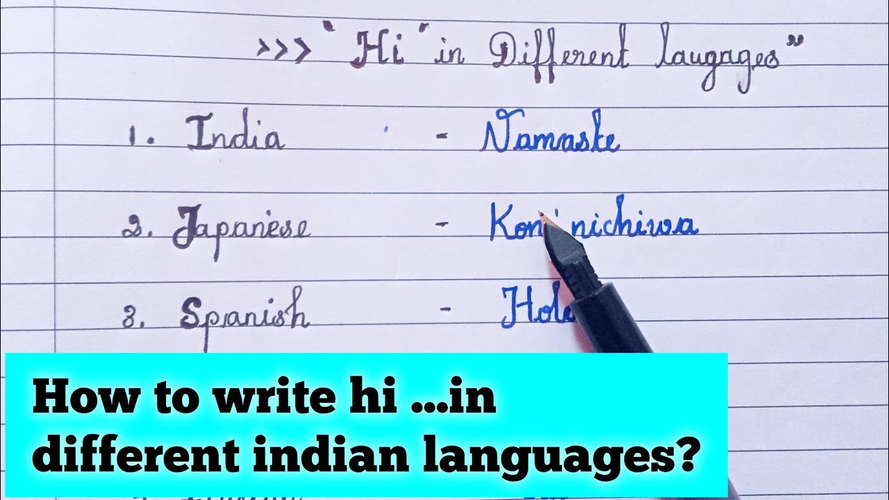 Hi'''writing in 10 different foreign language/ Neat and clean writing ...