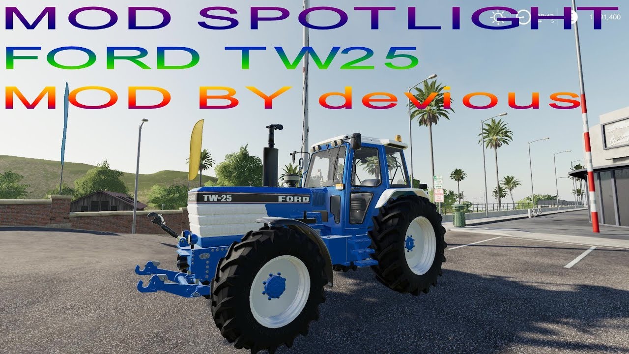 farming simulator 19 MOD SPOTLIGHT FORD TW25 BY devious - YouTube