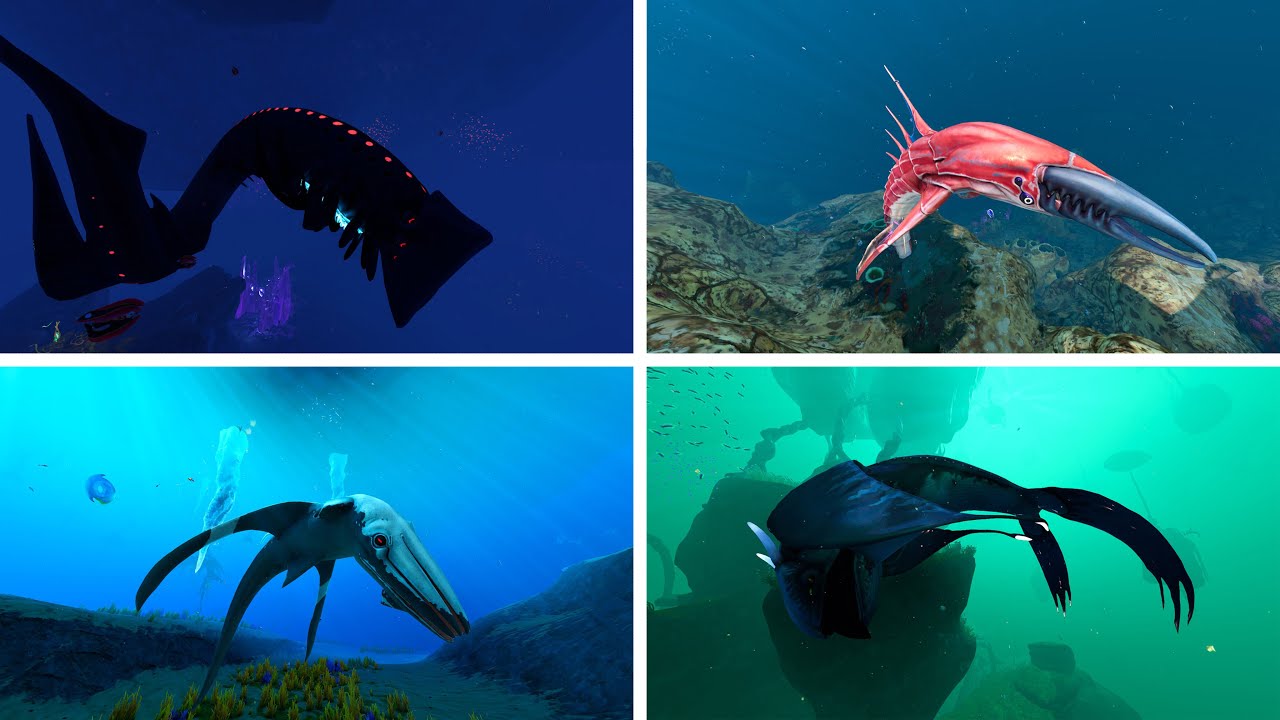 All Creatures & Their Death Animations | Subnautica: Below Zero Full ...