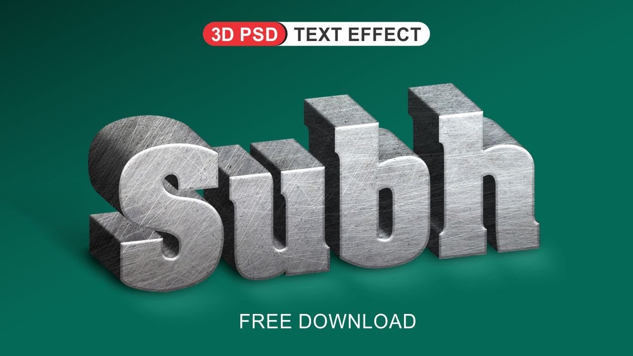 How to make 3D Text Effect | Graphics Design | Free Download | Page ...