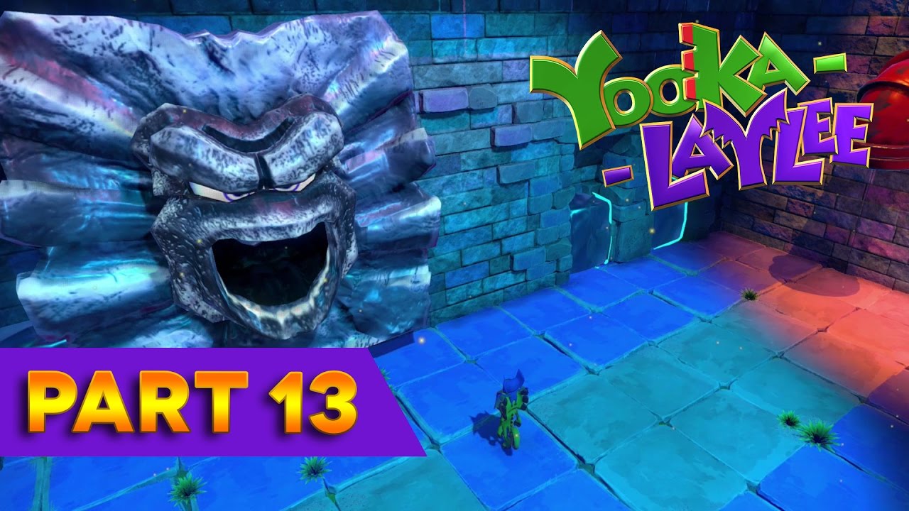 Yooka Laylee Walkthrough Part 13 - Boss Brrreeze Blok - YouTube
