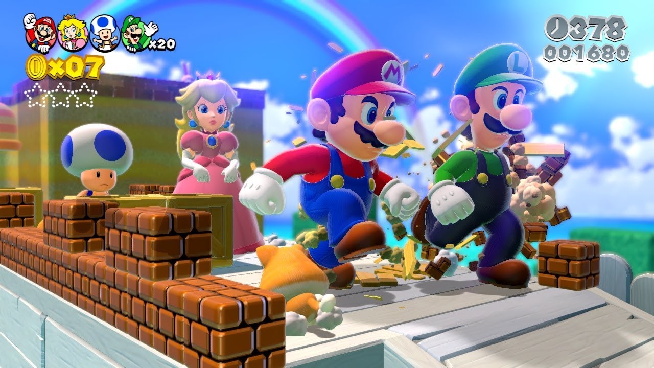 Super Mario 3D World Gameplay World 1-1 - YouTube