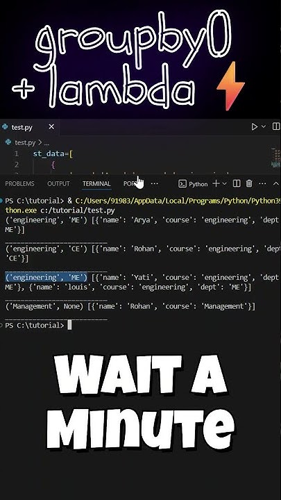 groupby() with lambda function ⚡in Python... #coding #programming #python #pythonprogramming ...