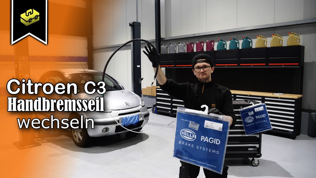 Citroen C3 Handbremsseil wechseln | Changing the rear handbrake cable ...