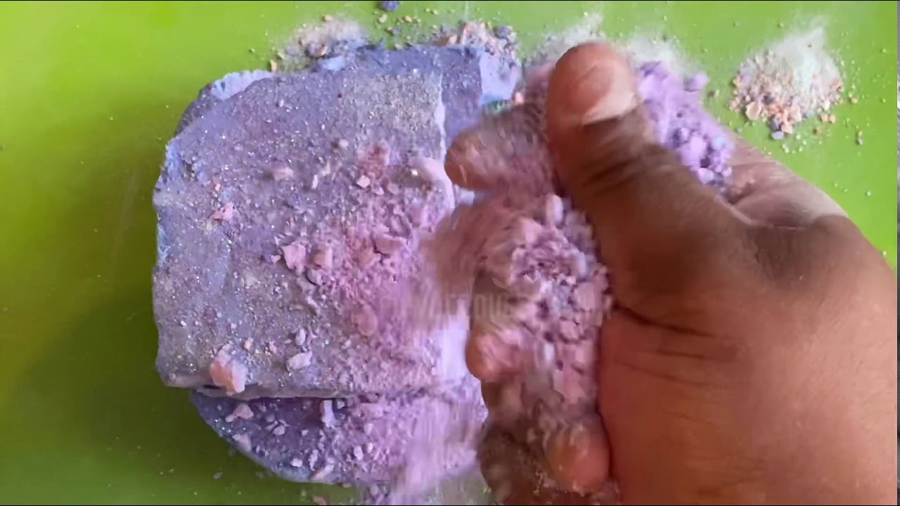 Purple Slab of Reformed GymChalk - YouTube