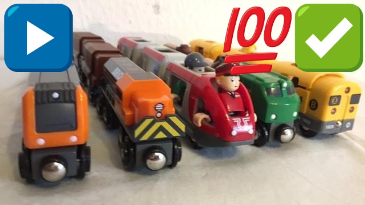 🚙【leker lokomotiv】fem forskjellige Brio tre tog BRIO Togbane (01992 z ...