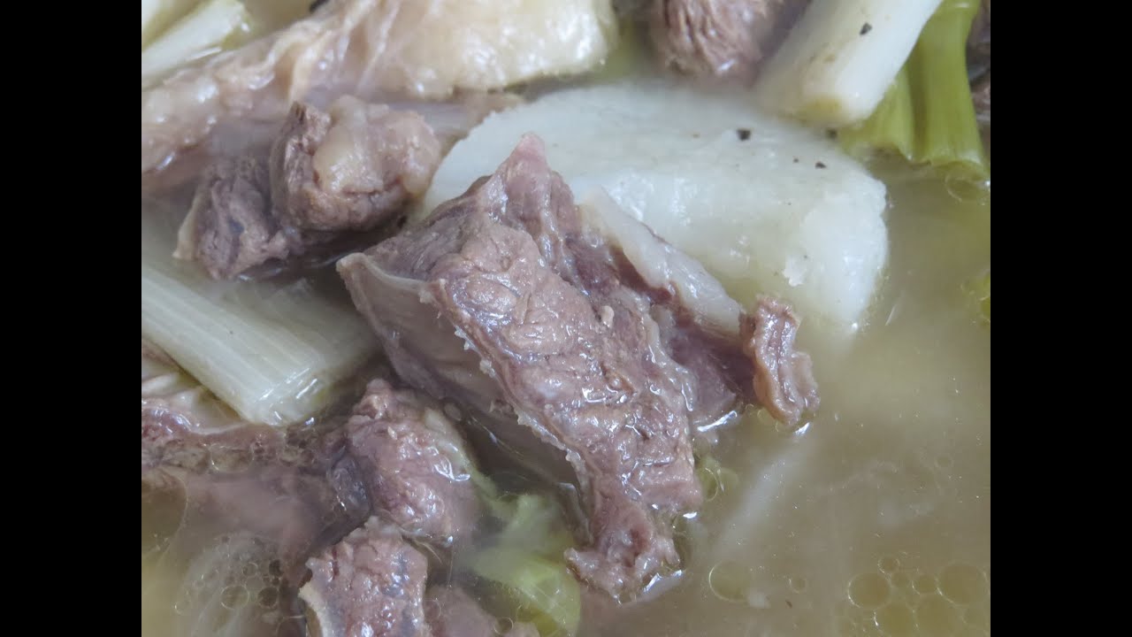 White radish stew brisket Clear soup 清湯白蘿蔔炆牛腩 - YouTube