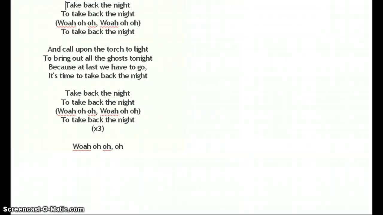 Take Back The Night (Minecraft Lyrics) - YouTube