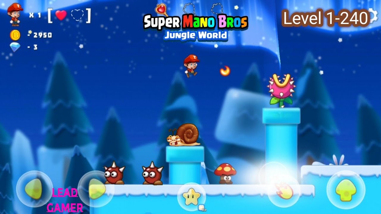 Super Mano Bros Jungle World Level 1-240 #gameplay #games #gaming - YouTube