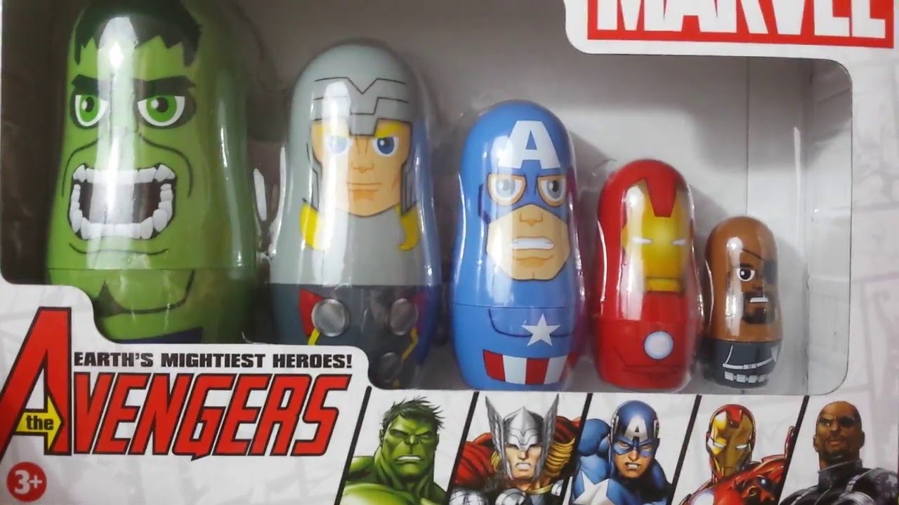 The Avengers Stacking Cups tOY Surprise Eggs Hulk Captain America Thor ...