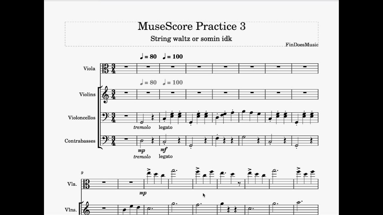 MuseScore Practice 3 - String Waltz - YouTube