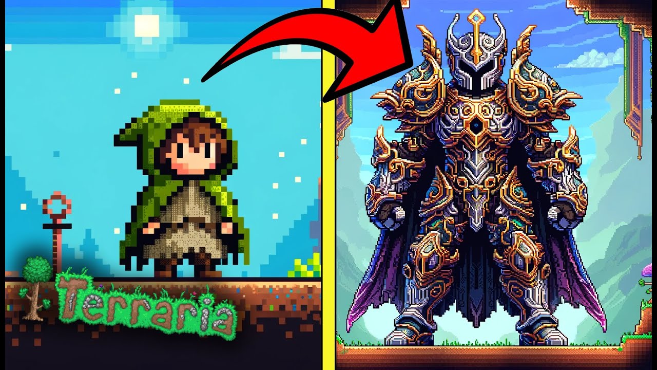When a NOOB Unlocks GOD TIER Armor in Terraria - YouTube
