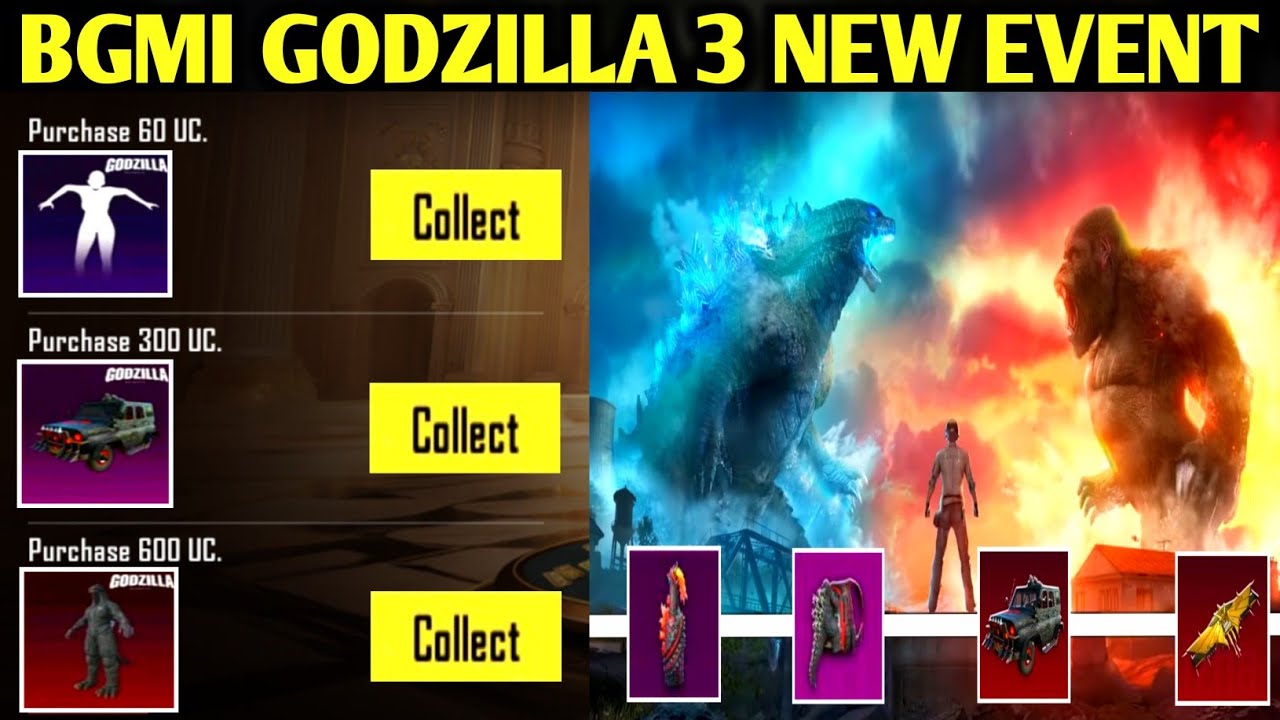 😍BGMI GODZILLA 3 NEW EVENT | BGMI PRIZE PATH NEW EVENT | GET UPGRADE ...