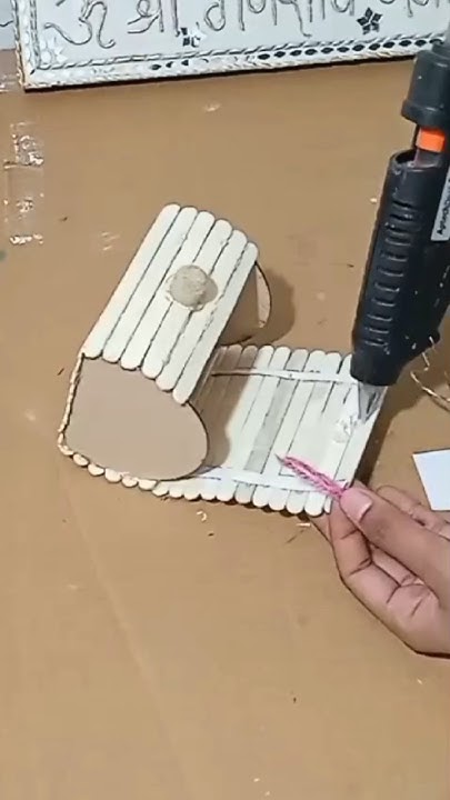 Amazing 🤩 Idea From Ice Cream Sticks Art And Craft Popsicle Stick Art Shorts Youtube