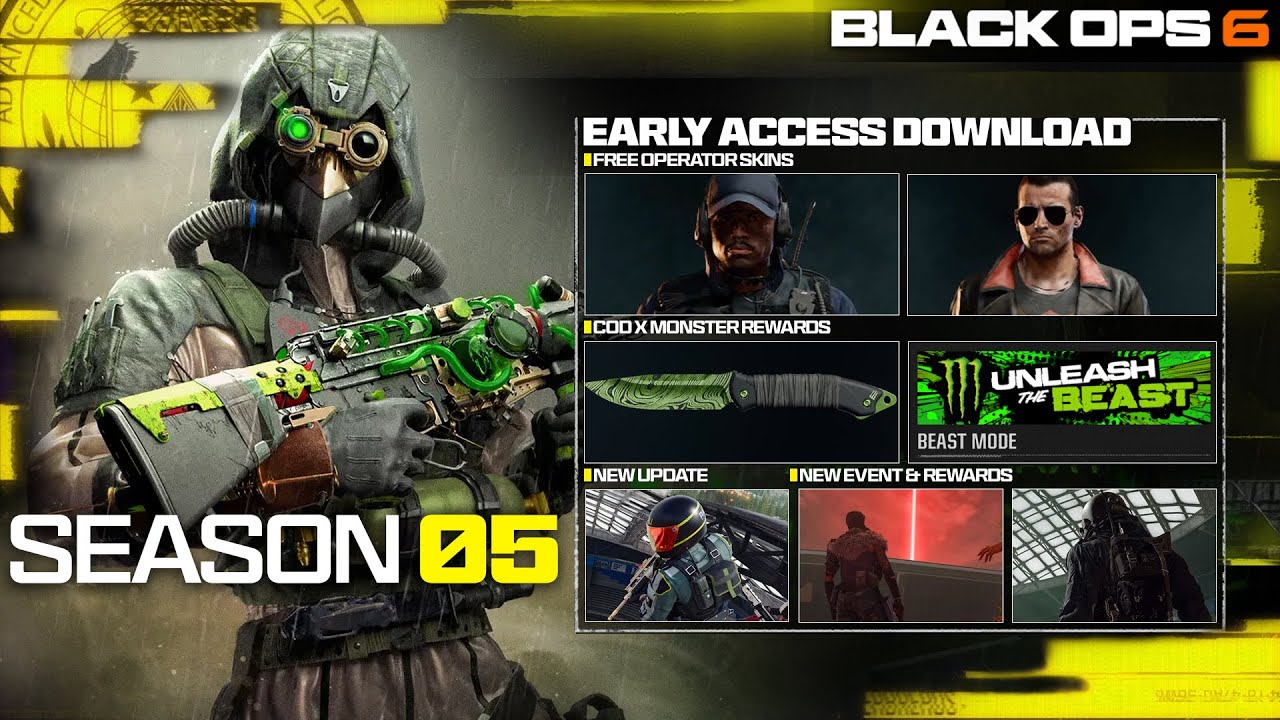 NEW FREE OPERATOR BUNDLES, COD x Monster Rewards, & NEW Season 5 Events ...