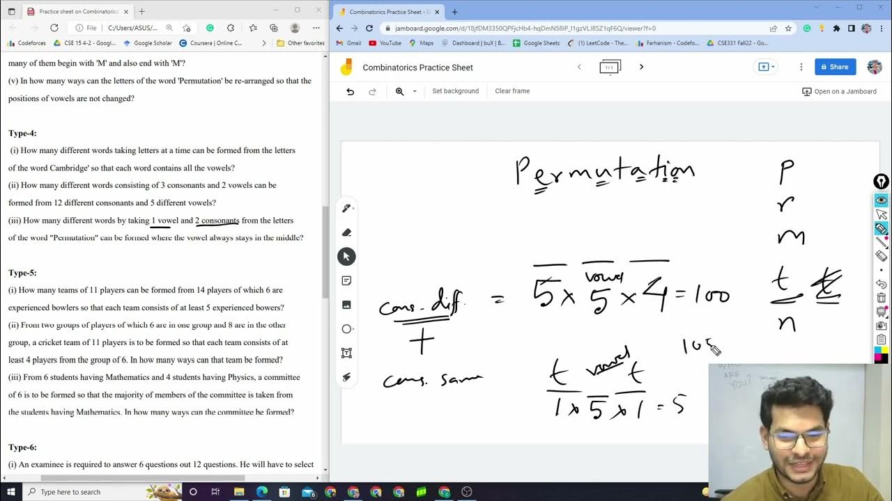 Combinatorics 8 Practice Sheet Problem Solving Youtube