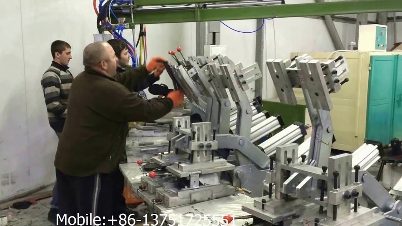 pu shoes pouring machine - YouTube