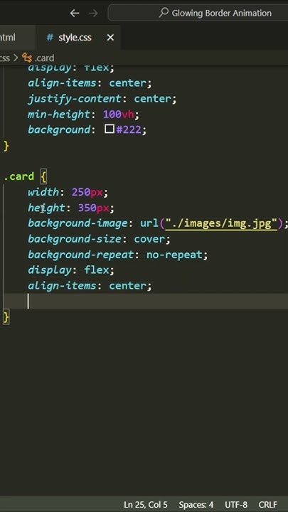 Glowing Border Animation Effect Using HTML & CSS - YouTube