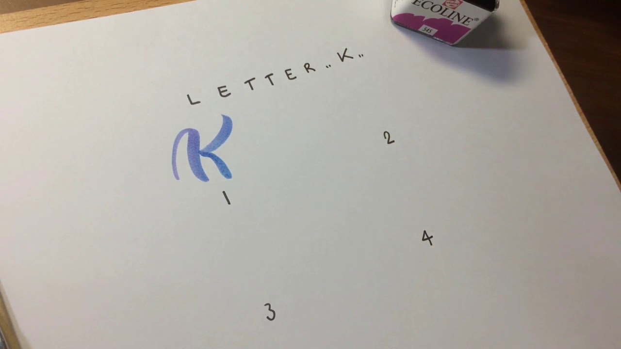 วีธีเขียน Modern Calligraphy : Capital K - YouTube