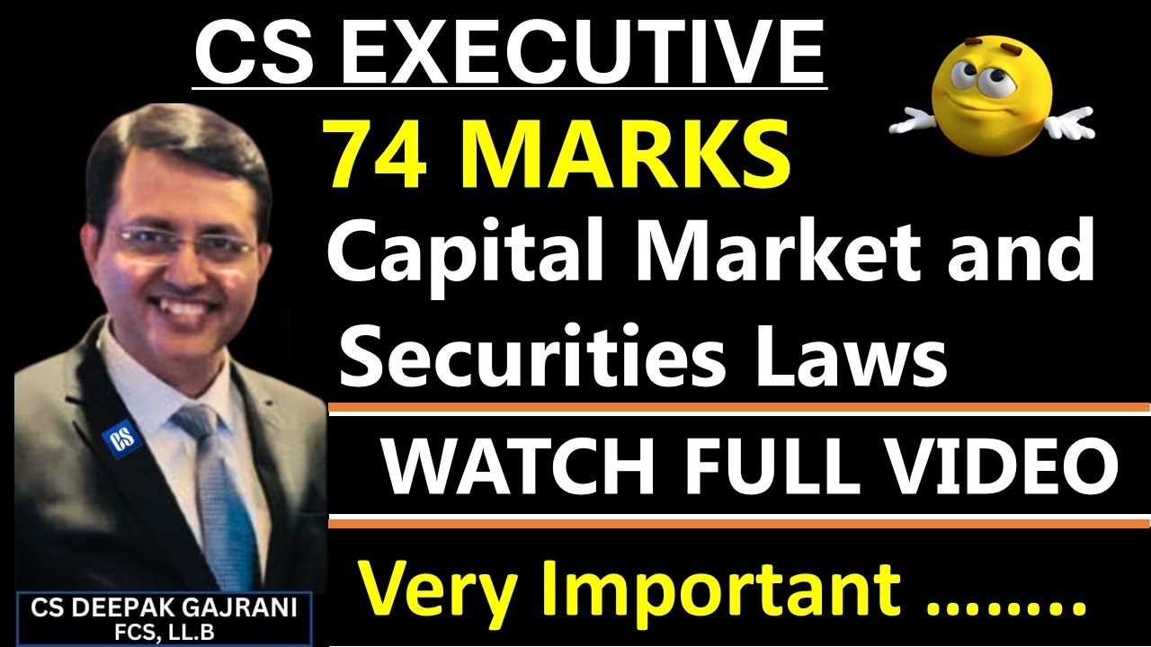 74 Marks in Capital Market and Securities Laws - Abhishek Choudhary # ...