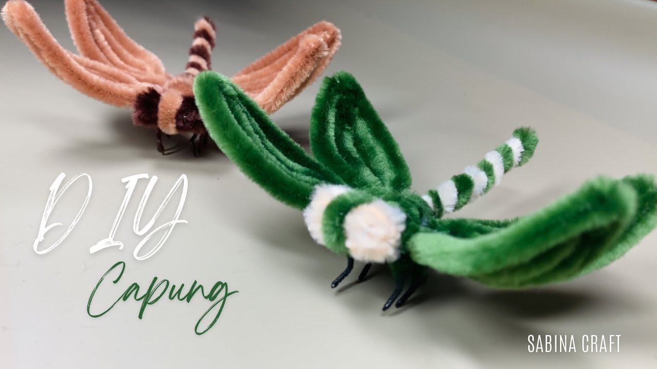 DIY Pipe Cleaner | Tutorial Membuat Capung dari Kawat Bulu - YouTube