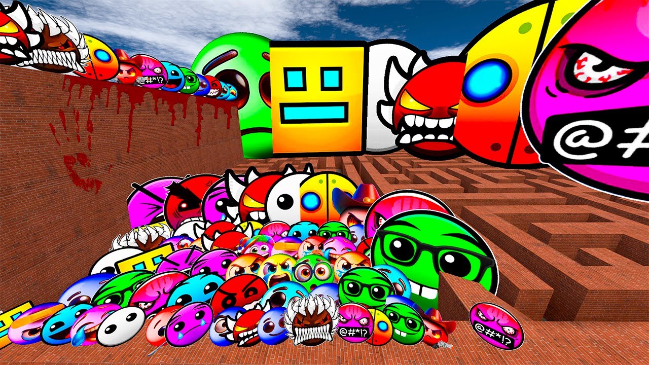 Big Geometry Dash Emoji Family And Rosalia Vs Obunga Big Boss VS Too ...